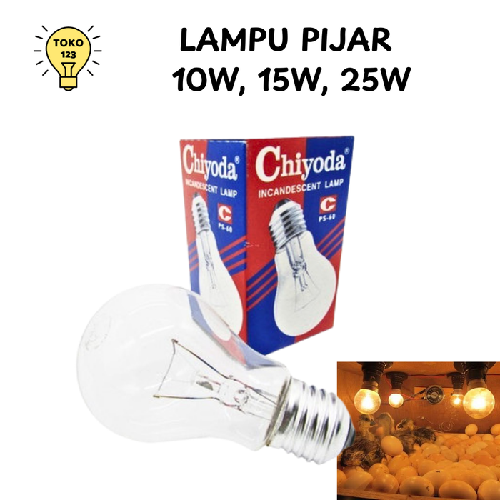 Jual CHIYODA Dop Lampu Pijar Suhu Panas 10W 15W 25W Watt Lampu Telur ...
