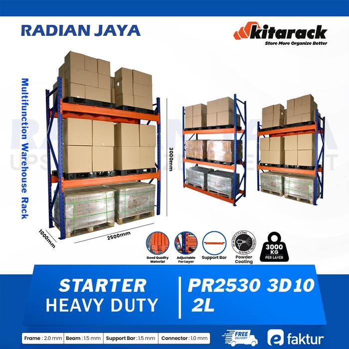 Jual Rak Palet 3 TON KITARACK Pallet Rack Heavy Duty Panjang 2.5 Meter ...