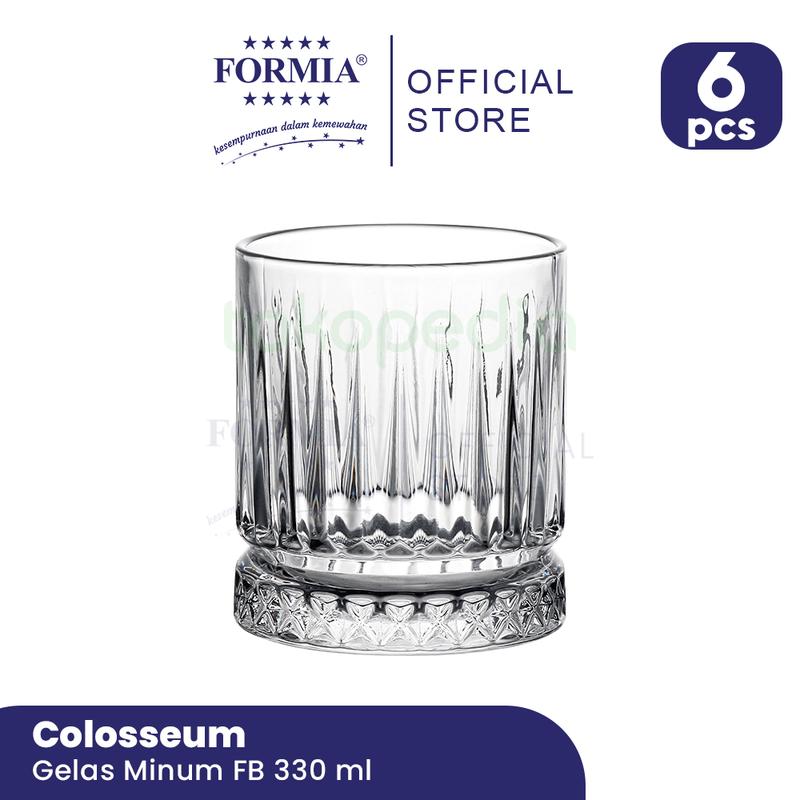 Formia Gelas Minum Colosseum Tumbler FB 330 ml / 6 pcs Kaca Putih - Shop | Tokopedia