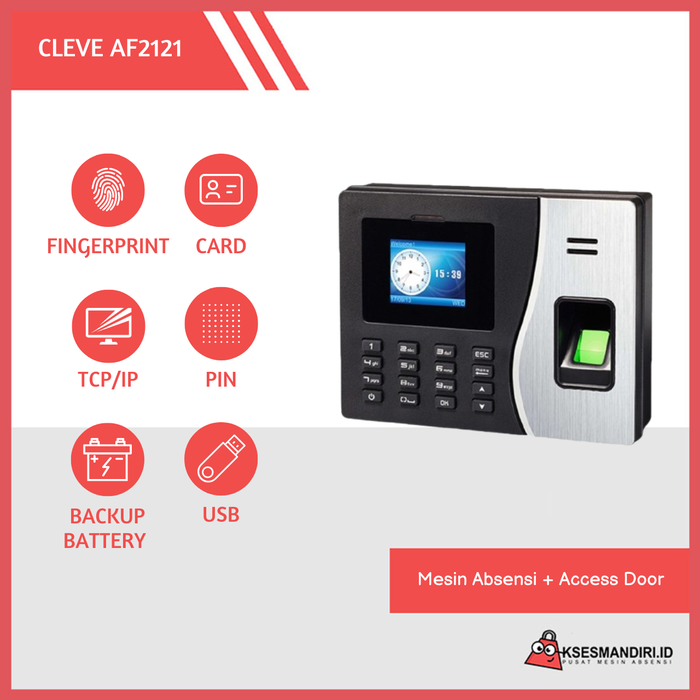 Jual CLEVE AF2121 Mesin Absensi Fingerprint dan Access Control ...