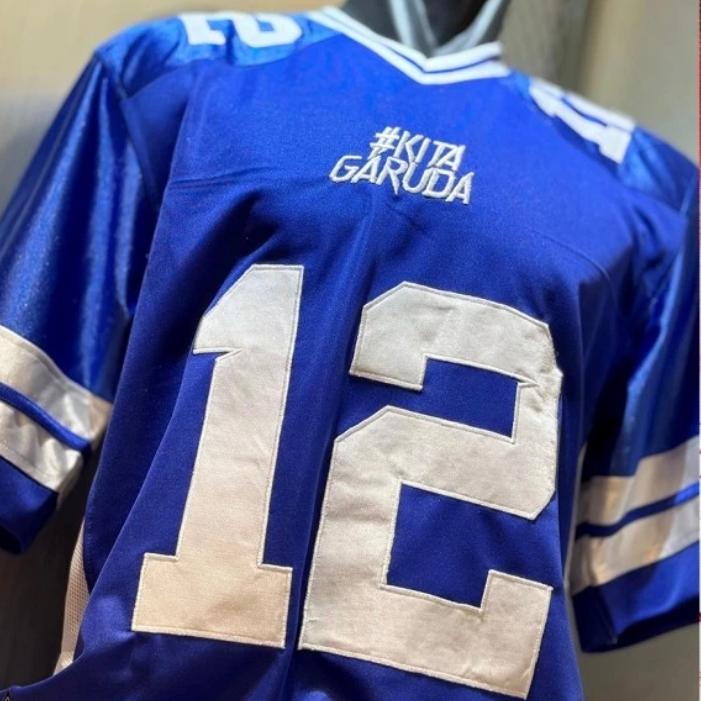 Timnas Indonesia Home Official Garuda Player 12 Blue Biru NF - Shop ...