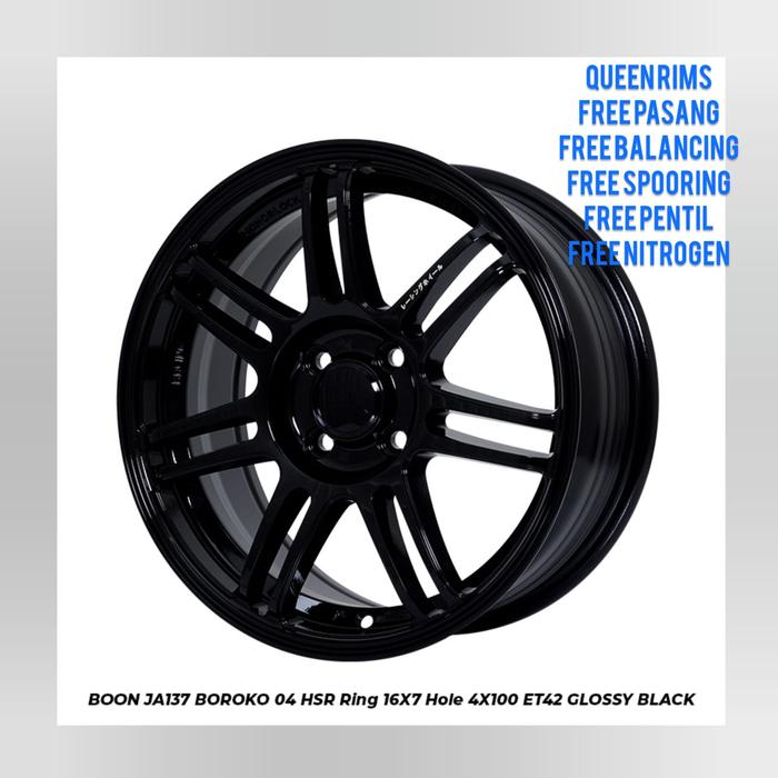 Jual VELG RACING SINGLE PCD TYPE BOON RING 16 LEBAR 7 HOLE 4X100 GLOSSY ...