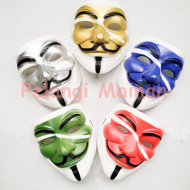 Topeng Anonymous / Topeng Hacker Variant Color / Vendeta Anonimous ...