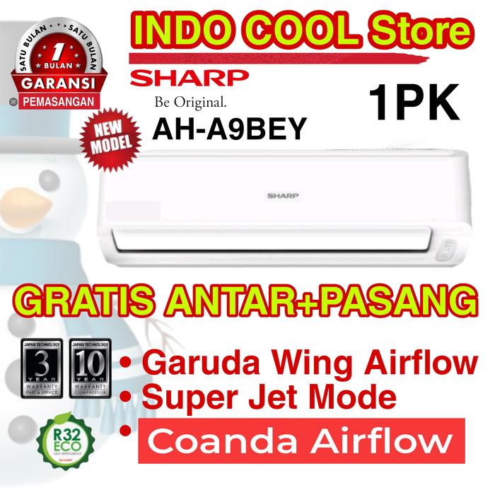 Jual Sharp AC 1PK AH-A9BEY Garuda Wing Airflow Super Jet Mode Coanda ...