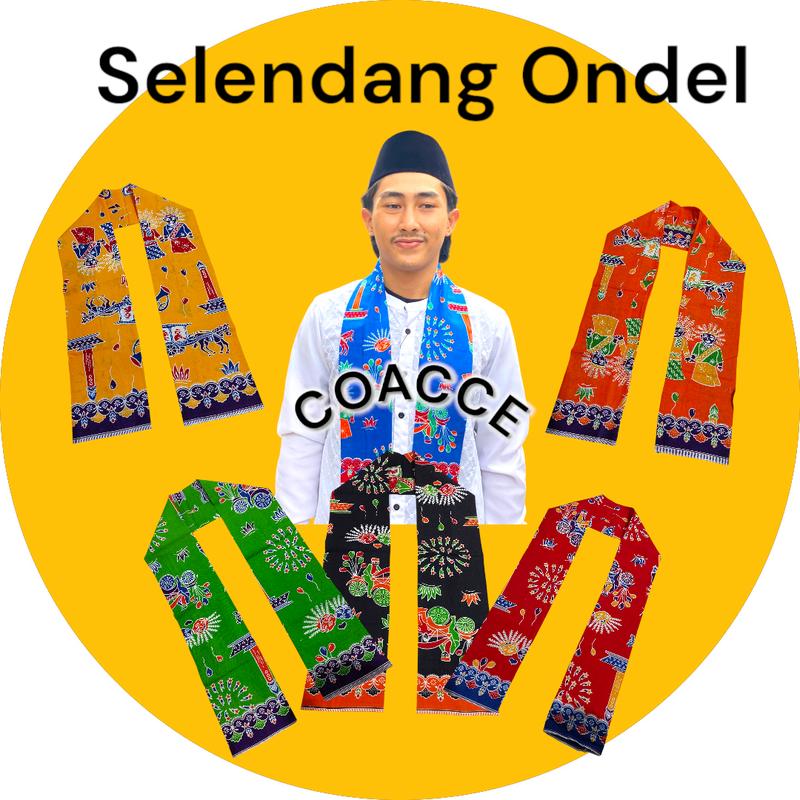 SELENDANG BATIK CUKIN BETAWI MOTIF ONDEL ONDEL - Shop | Tokopedia