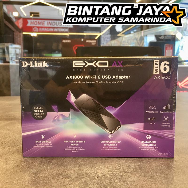D-LINK DWA-X1850 EXO AX AX1800 WiFi 6 USB Adapter - Shop | Tokopedia