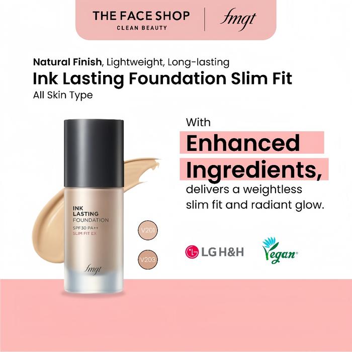 Promo THE FACE SHOP [FMGT] Ink Lasting Foundation Slim Fit - 2 colors ...