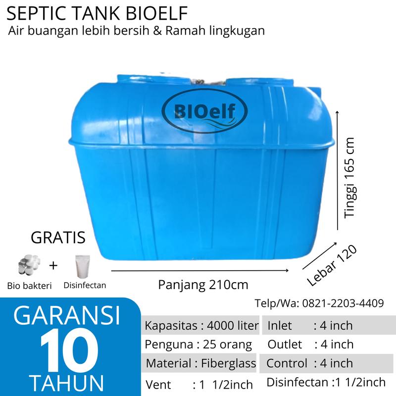 Biotank Septic Tank Bio, Tangki Spiteng Biotech 4000 Liter - Shop ...