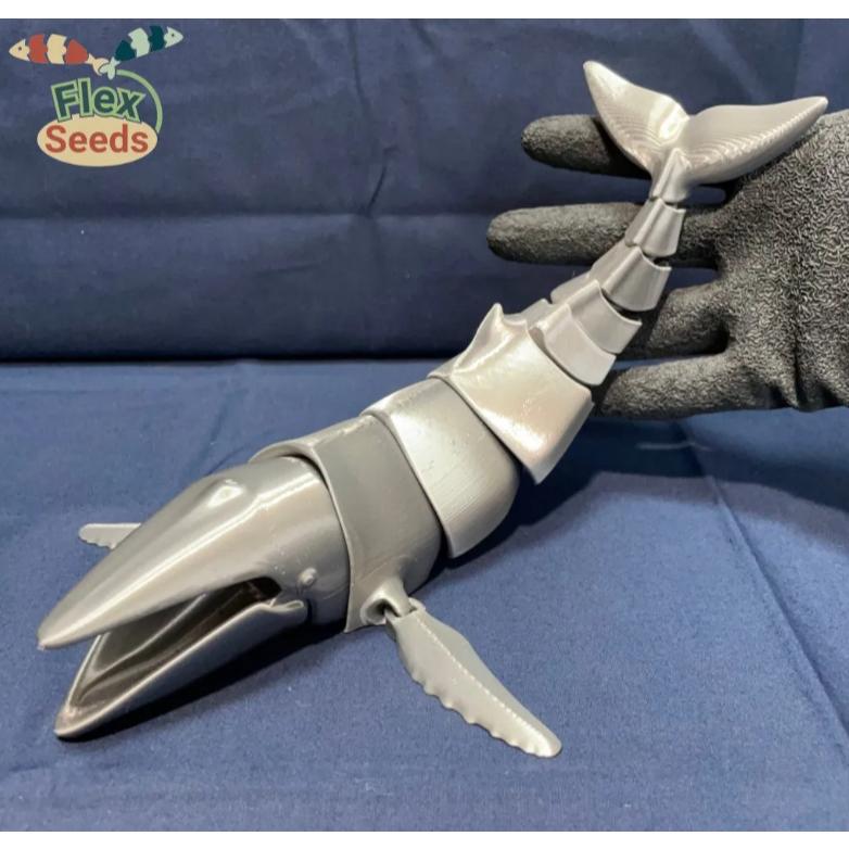 Articulated Whale Ikan Paus Toy Mainan Anak Ikan Paus Fleksibel ...