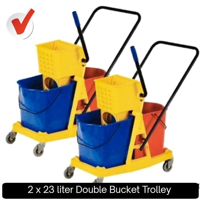 Double bucket with Wringer Troli Ember Pel double dengan perasan - Shop ...