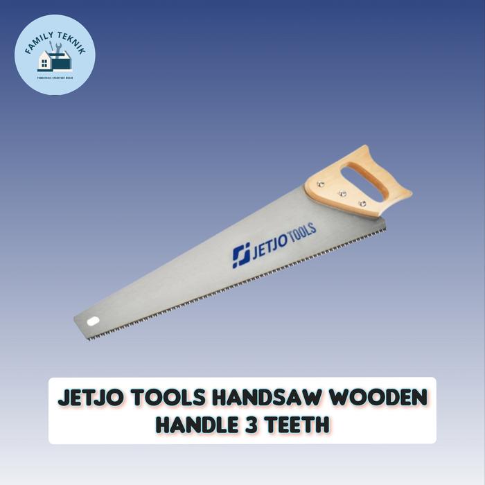 Jual JETJO TOOLS HANDSAW WOODEN HANDLE 3 TEETH GERGAJI POTONG KAYU 18 ...