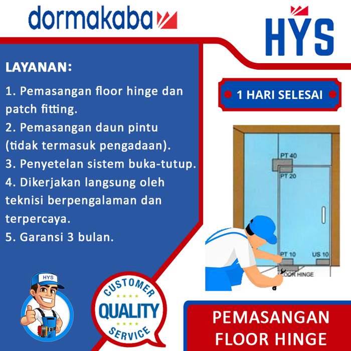 Jual Jasa Pemasangan Floor Hinge dan Patch Fitting Engsel Lantai Engsel ...