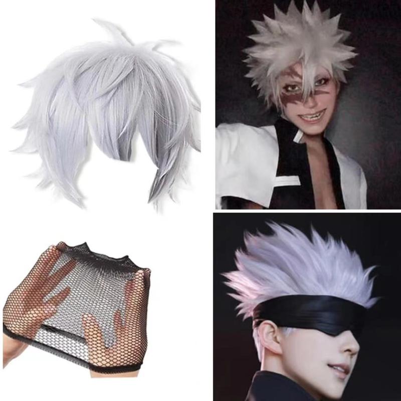 Wig Gojo Satoru Rambut Palsu Pria Putih Rambut Palsu Cowok Keren Rambut ...