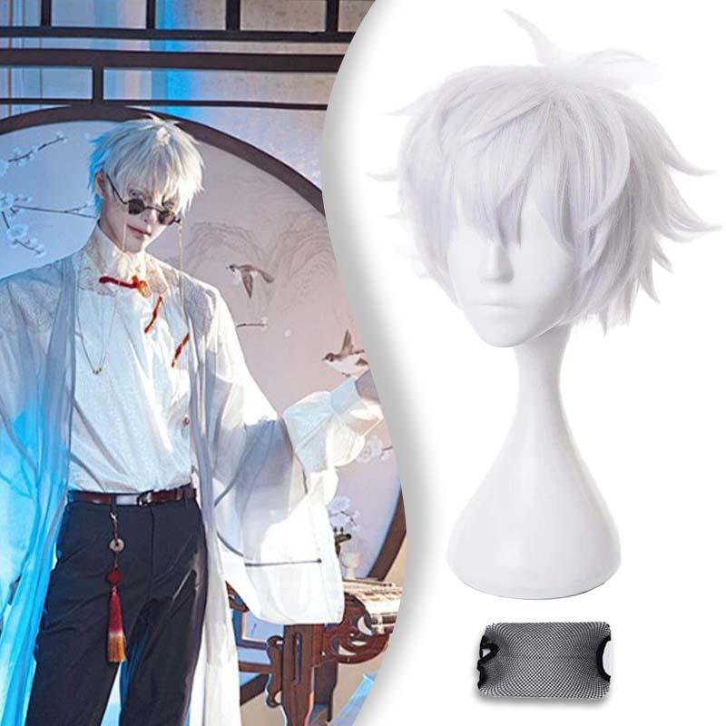 Rambut Gojo Satoru Rambut Palsu Cosplay Anime Jujutsu Kaisen - Shop ...