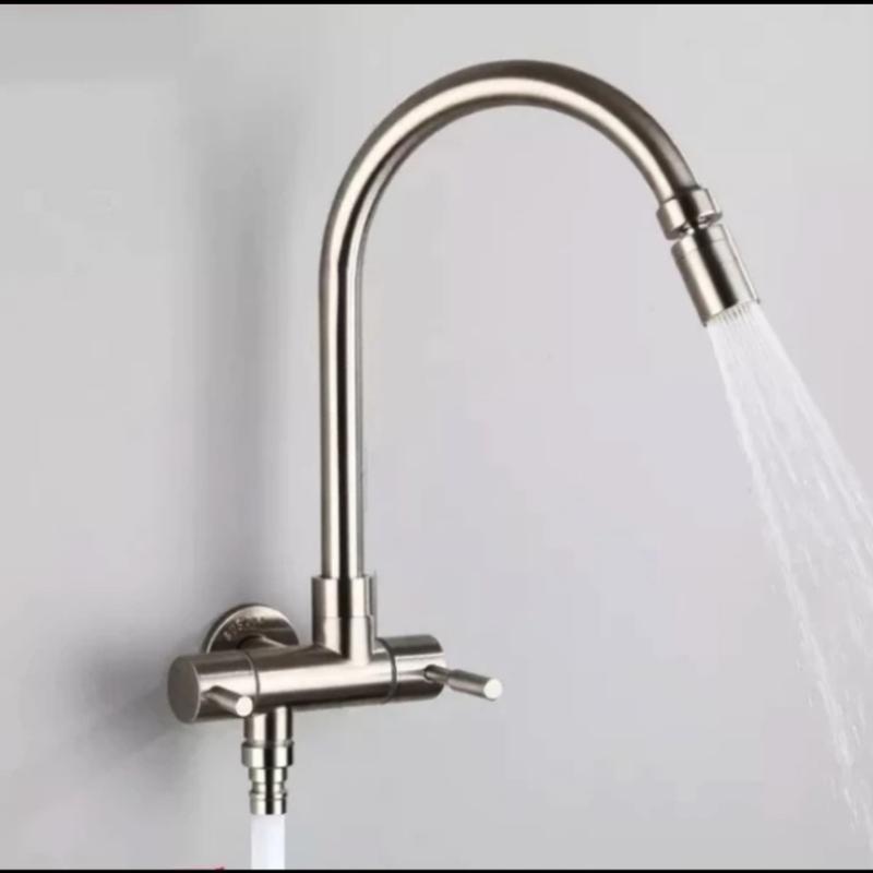 Kran Angsa Double Kran Mesin Cuci/Kran tembok/kran sink pipa stainless ...