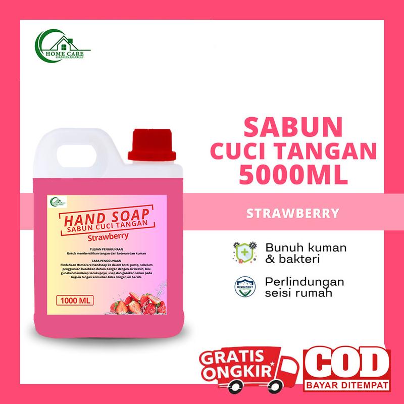 Handsoap Strawberry Sabun Cuci Tangan Stroberi 1 Liter - Shop | Tokopedia