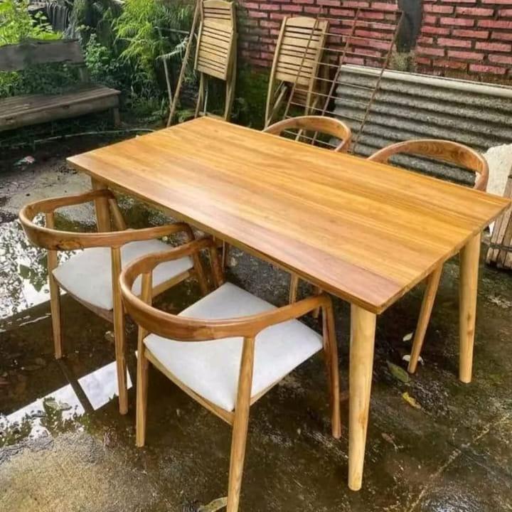 Meja makan cafe retro minimalis meja makan selly Kayu - Shop | Tokopedia