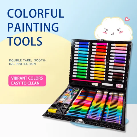 Jual Pensil Warna 150 Pcs Art Set-Crayon 150 Pcs Full Set-Lengkap Alat ...