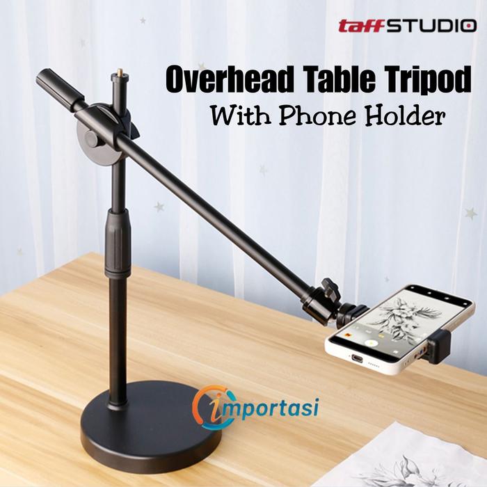 Jual TAFFSTUDIO Overhead Table Tripod with Phone HP Holder 1/4 inch ...