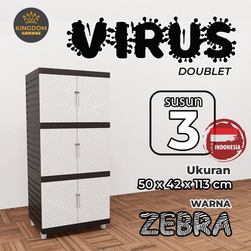 LEMARI SERBAGUNA LEMARI PAKAIAN PLASTIK VIRUS KINGDOM LEMARI - Shop ...