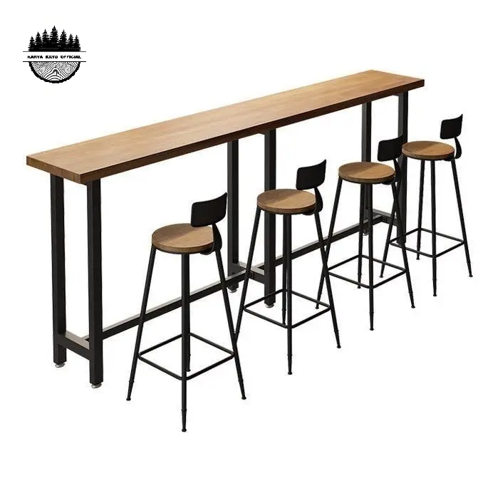 Meja bar set kursi kayu jati 200x40x105 free ongkirrr - Shop | Tokopedia