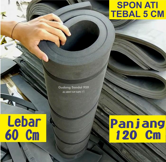 Jual SPON ATI / BUSA ATI / SPON EVA TEBAL 5 CM WARNA HITAM LEBAR 60 CM ...