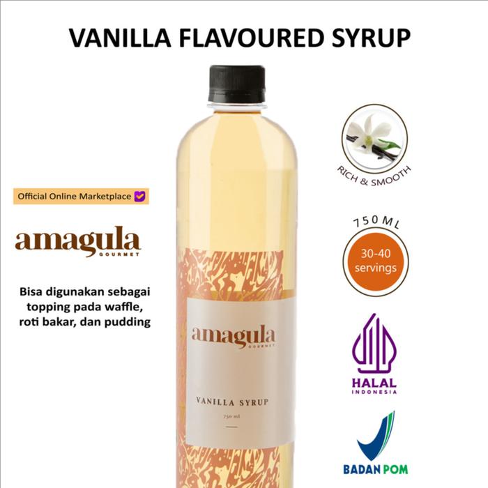 Promo 750ML Amagula Vanilla Syrup / 100% Halal / Syrup & Sauce / HORECA ...