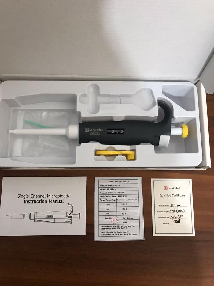 Jual servicebio micropipette single channel mikropipet 20-200ul - Kota ...