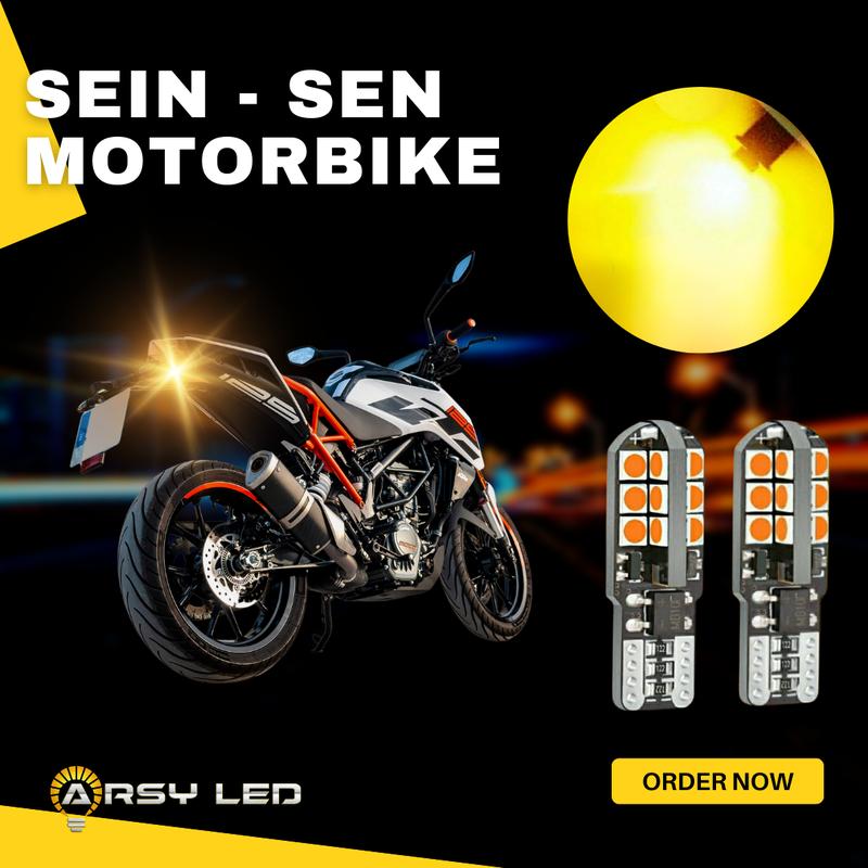 ARSYLED Lampu Led T10 Arrow 3030 Kuning Amber Sein Senja Speedo Motor ...