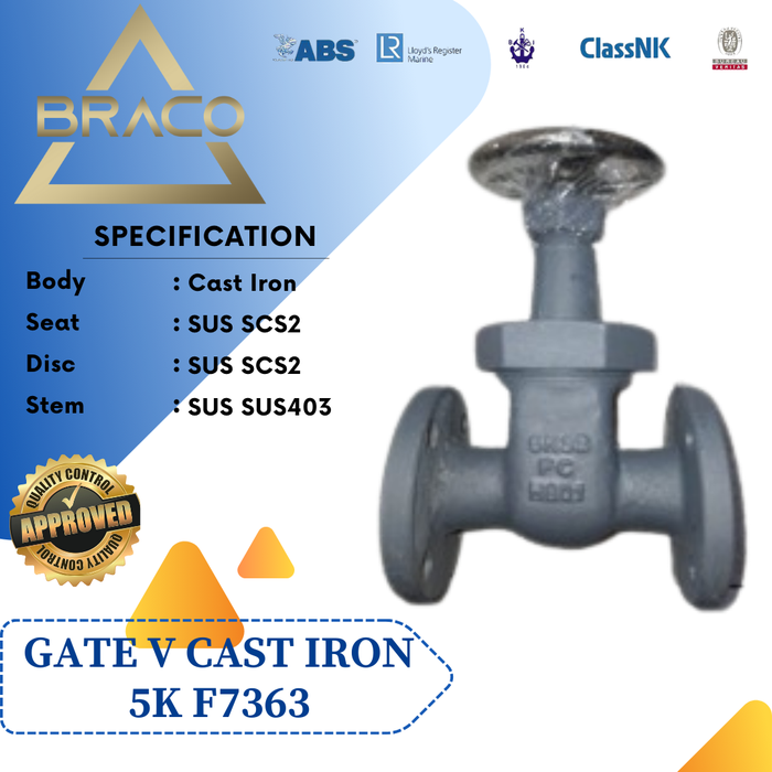 Jual GATE VALVE CAST IRON F7363-JIS 5K 32 - Jakarta Barat - CV. AIR MAS ...