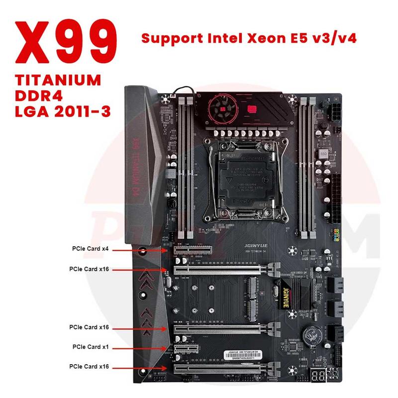 Motherboard x99 Titanium D4 LGA 2011-3 Mobo DDR4 Xeon - Shop | Tokopedia