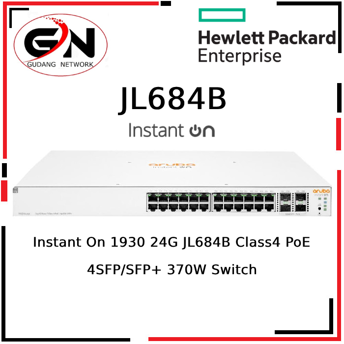 Promo Aruba Instant On 1930 24G JL684B Class4 PoE 4SFP/SFP+ 370W Switch ...