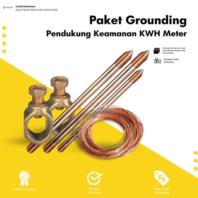 Jual Paket GROUNDING Stick Rod Rood Keamanan Meteran KWH Listrik ...