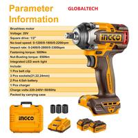 Jual INGCO CIWLI20501 IMPACT WRENCH CORDLESS 20V 1/2" 500NM BRUSHLESS ...