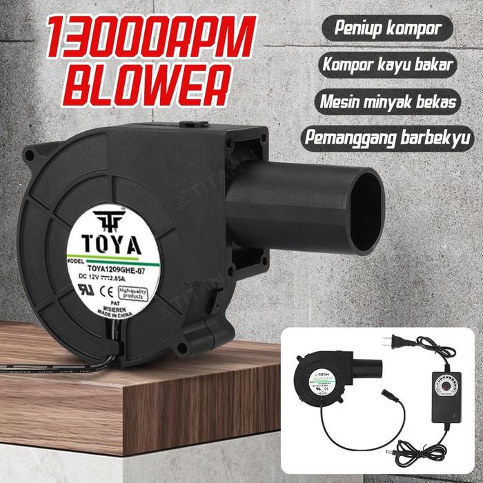 Jual TOYA Blower Mini for Kalan DC 12V 13000RPM BBQ Blower Fan Blower ...