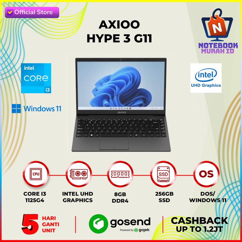 Axioo Hype 3 G11 I3 1125G4 8Gb 256Gb Dos/Win11 14.0Fhd Ips Hdmi - Shop ...