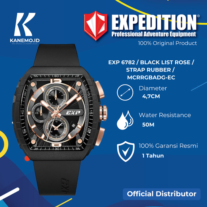 Jual JAM TANGAN ORIGINAL EXPEDITION PRIA EXP 6782 / E6782 STRAP RUBBER ...