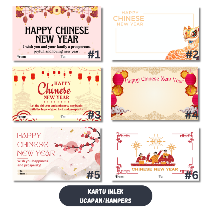 Jual Kartu Ucapan Imlek | Kartu Ucapan Chinese New Year | Chinese New ...