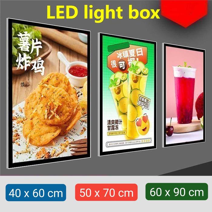 Promo Frame Display Poster plus Lampu LED Advertising Lightpad ...