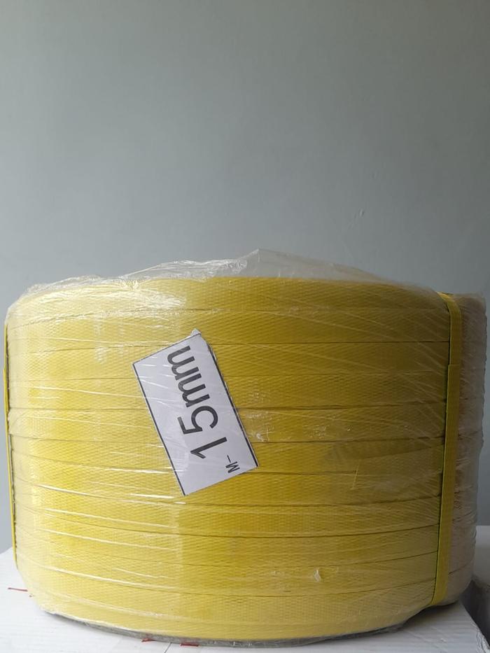 Jual Tali Strapping band strap plastik PP roll tebal packing kuning 15 ...