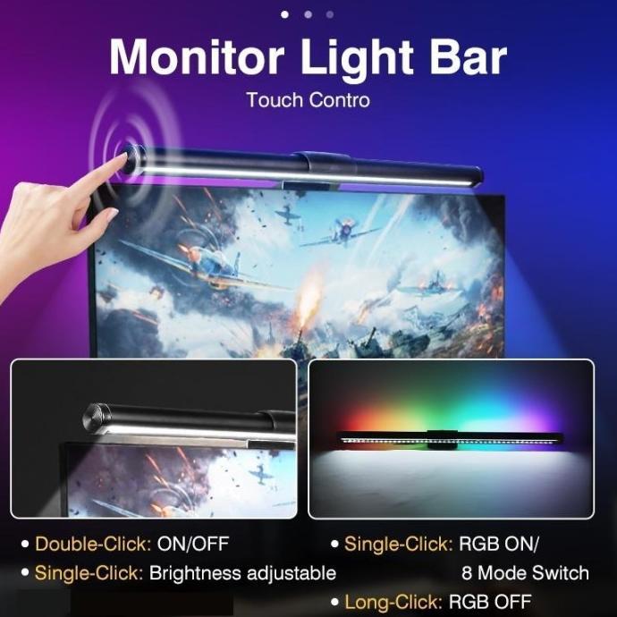 Lampu Monitor Light Bar RGB Led Laptop Screen Hanging Lights Komputer ...