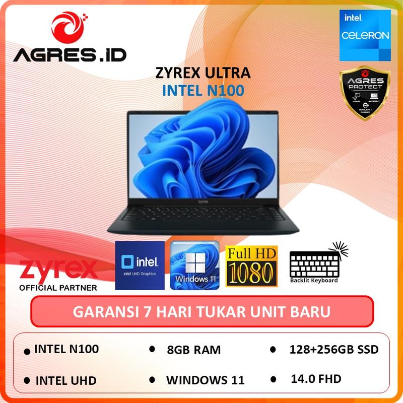 Laptop Zyrex Ultra Intel N100 8GB 128+256GB W11 14" FHD - Shop | Tokopedia