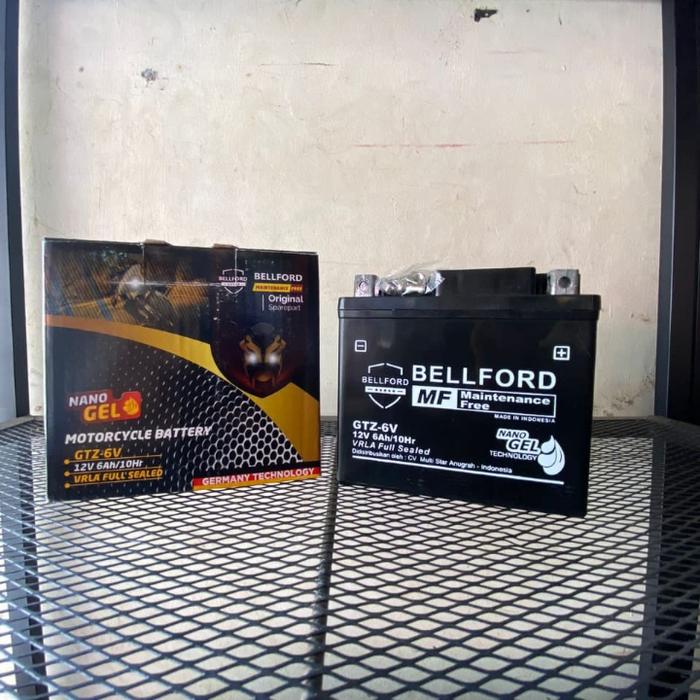 Jual AKI MOTOR KERING BELFORD GTZ6V SONIC FU VARIO SCOOPY ADV PCX BEAT ...