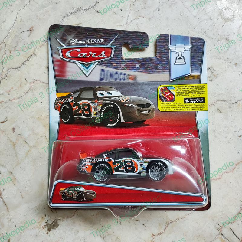 Diecast 1/55 Mattel Disney Pixar Cars NITROADE NO. 28 Alan Aiken Axler ...