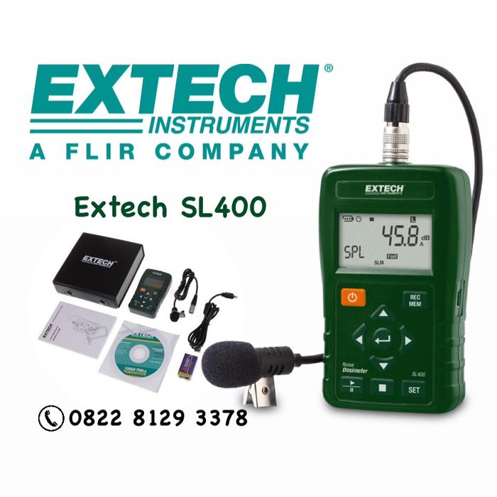 Jual Extech SL400 Sound Level Personal Noise Dosimeter with USB ...