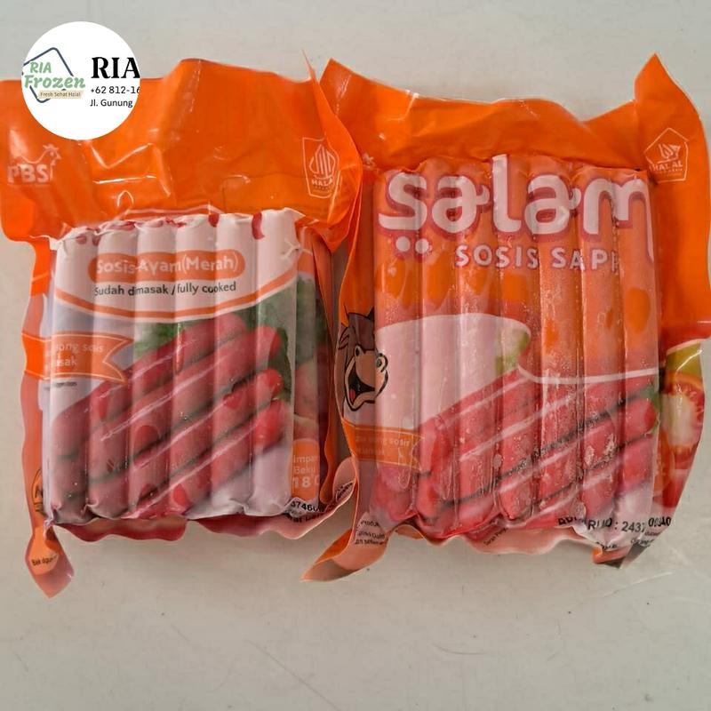 SOSIS SALAM MERAH varian rasa sapi & ayam 500gr - Shop | Tokopedia