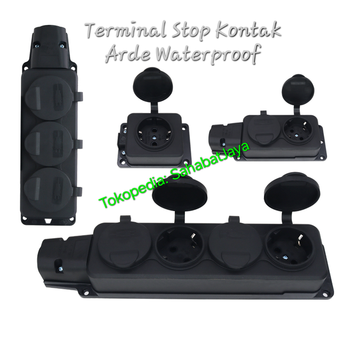 Jual Terminal Stop Kontak Arde Penutup Waterproof Hitam Anti Air Hujan ...
