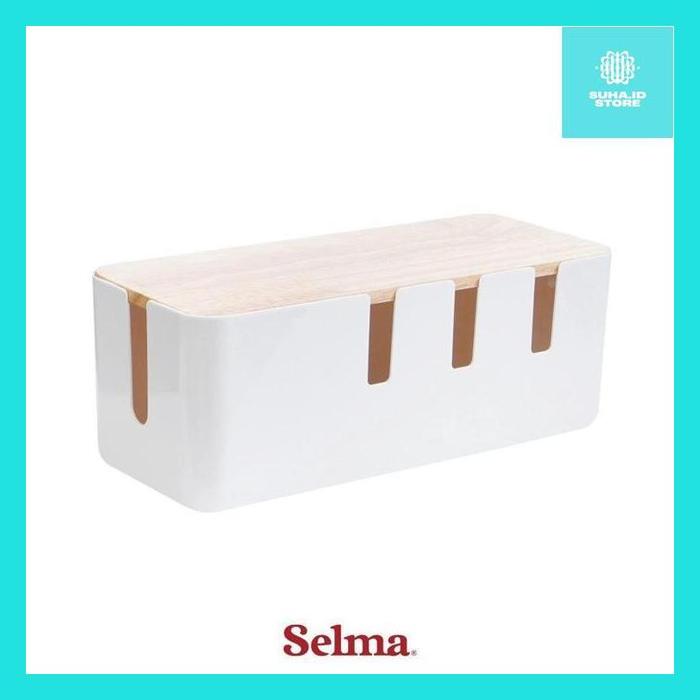 Jual Suha|| Selma Marina Kotak Organizer Kabel - Putih Cable Storage ...