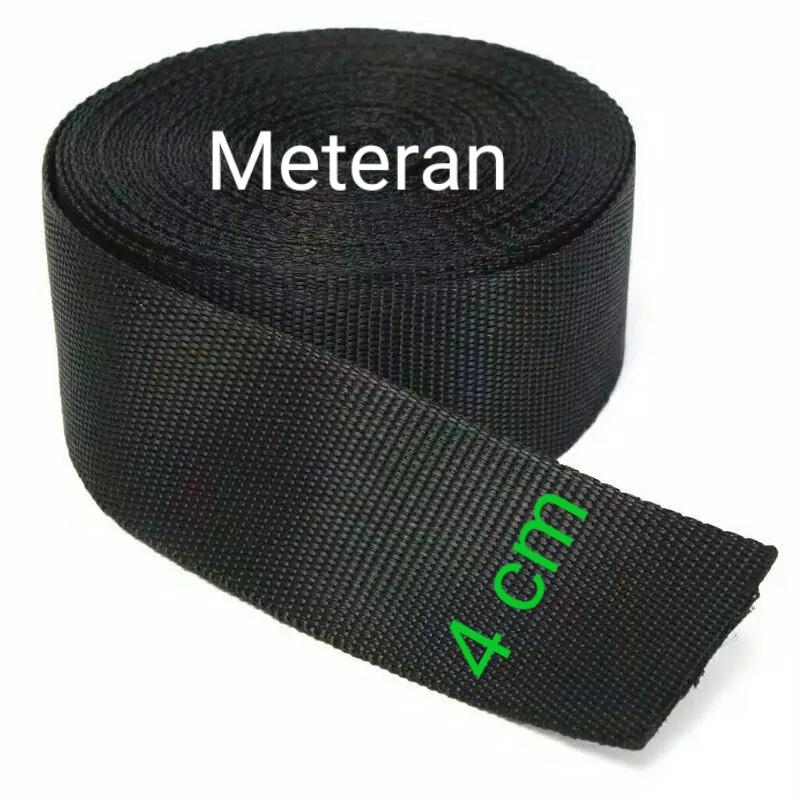 bisban tali webbing hitam merah Biru Hijau army abu-abu ukuran 4 cm ...