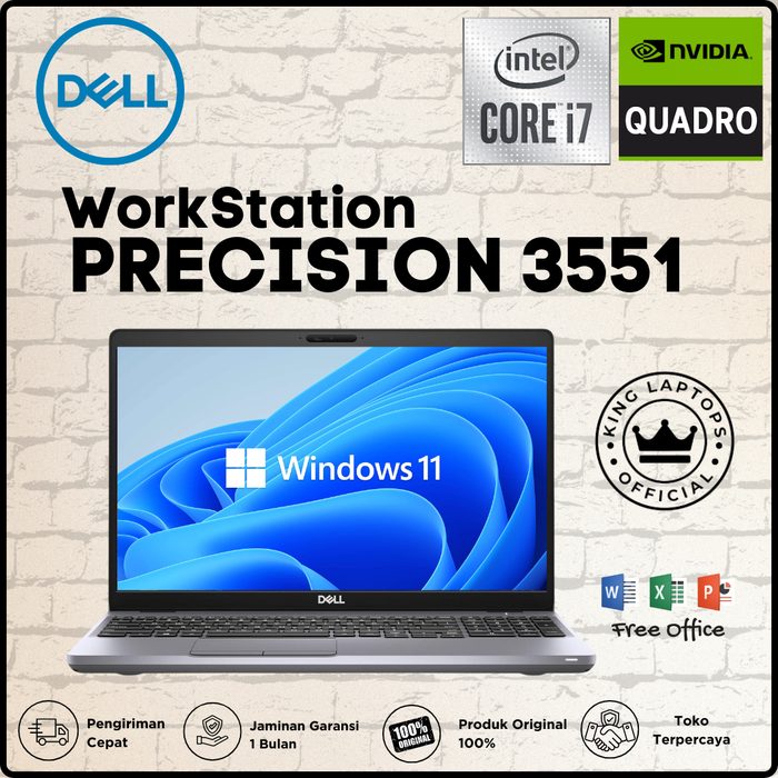 Jual Dell Precision Workstation 3551 Laptop/Core i7-10850H/16GB/1TB SSD ...